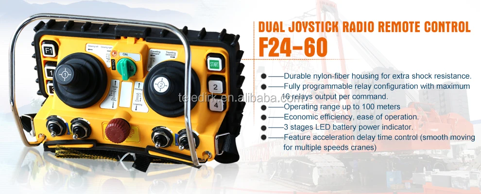 Telecontrol F24-60 5 Speed Dual Joystick for Industrial Cranes