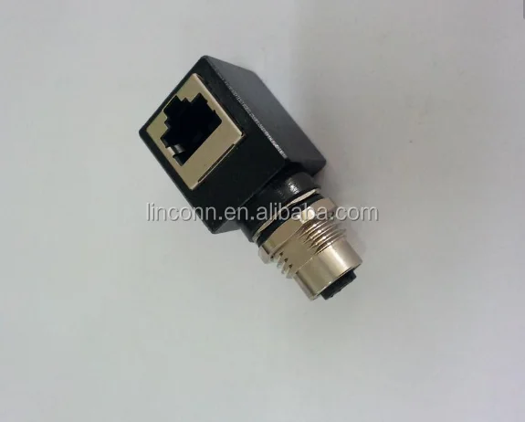M12 To Rj45 Male Female Gigabit Ethernet Adapter 4p 8p - Buy M12 Male ...