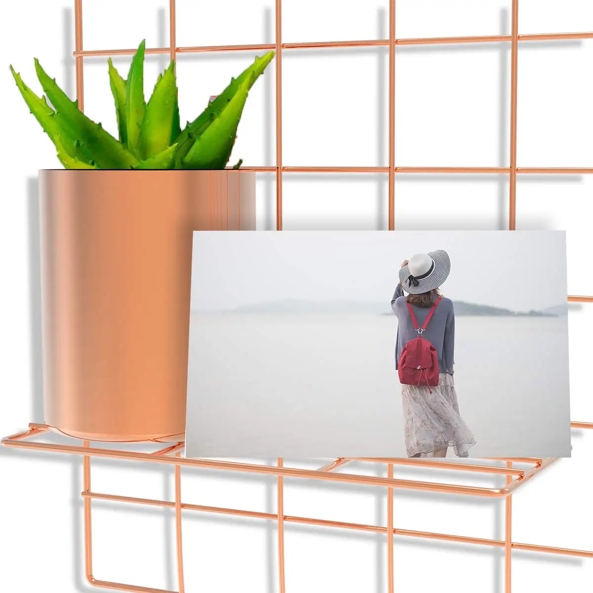 Home Decor Grid Photo Wall Decorative Wall Hanging Black Wire Wall Grid ...