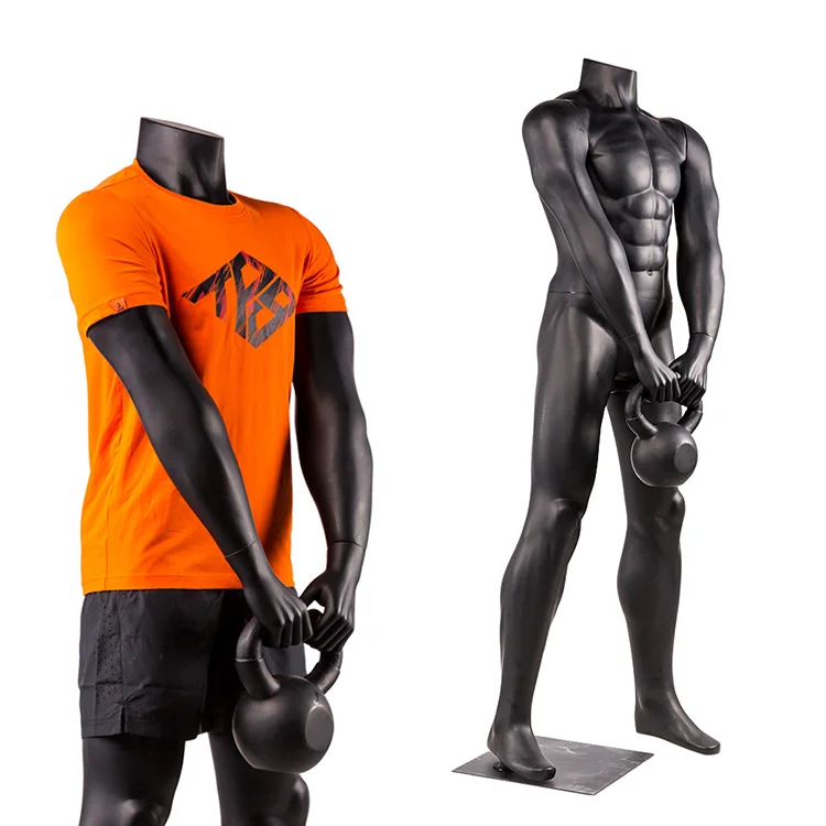 Matte Black Headless Standing Muscle Man Maniquies - Buy Maniquies,Man ...