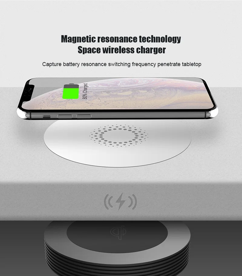 Fast Wireless Charger Qi Charging Furniture Desktop Hidden Embedded ...