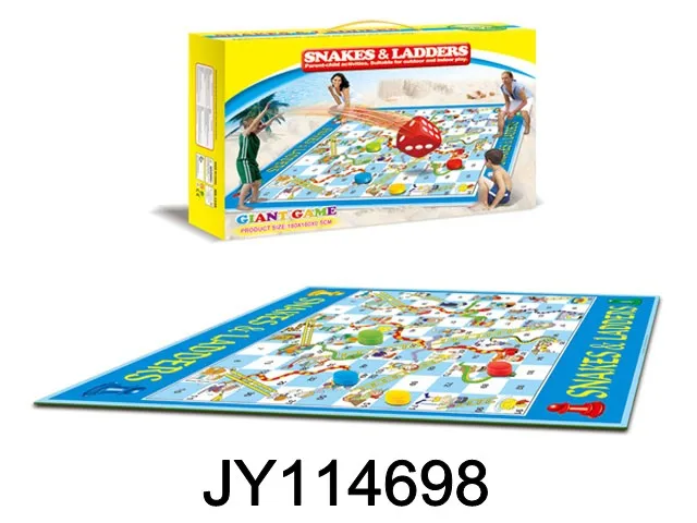 Snakes And Ladders Play Mat Rug- Floor Board Game Super Giant Portable ...