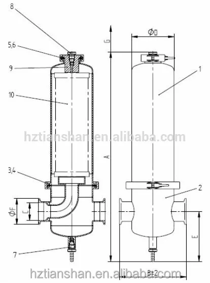 Stainless Steel Filter Housing for Sterile Air, Compressed Gases ...
