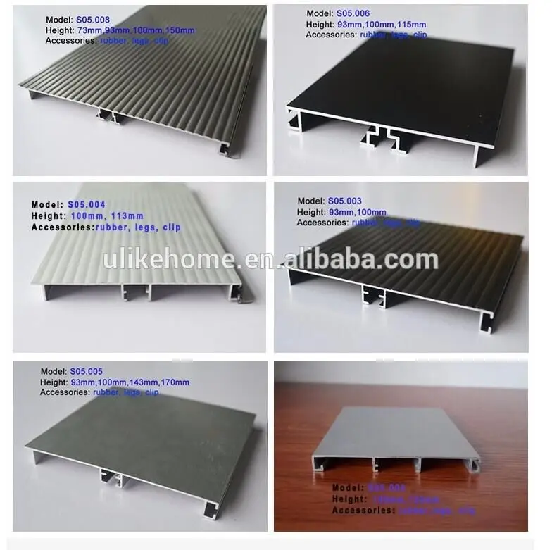 Aluminum Toe Kick - Durable Skirting for Kitchen Cabinets