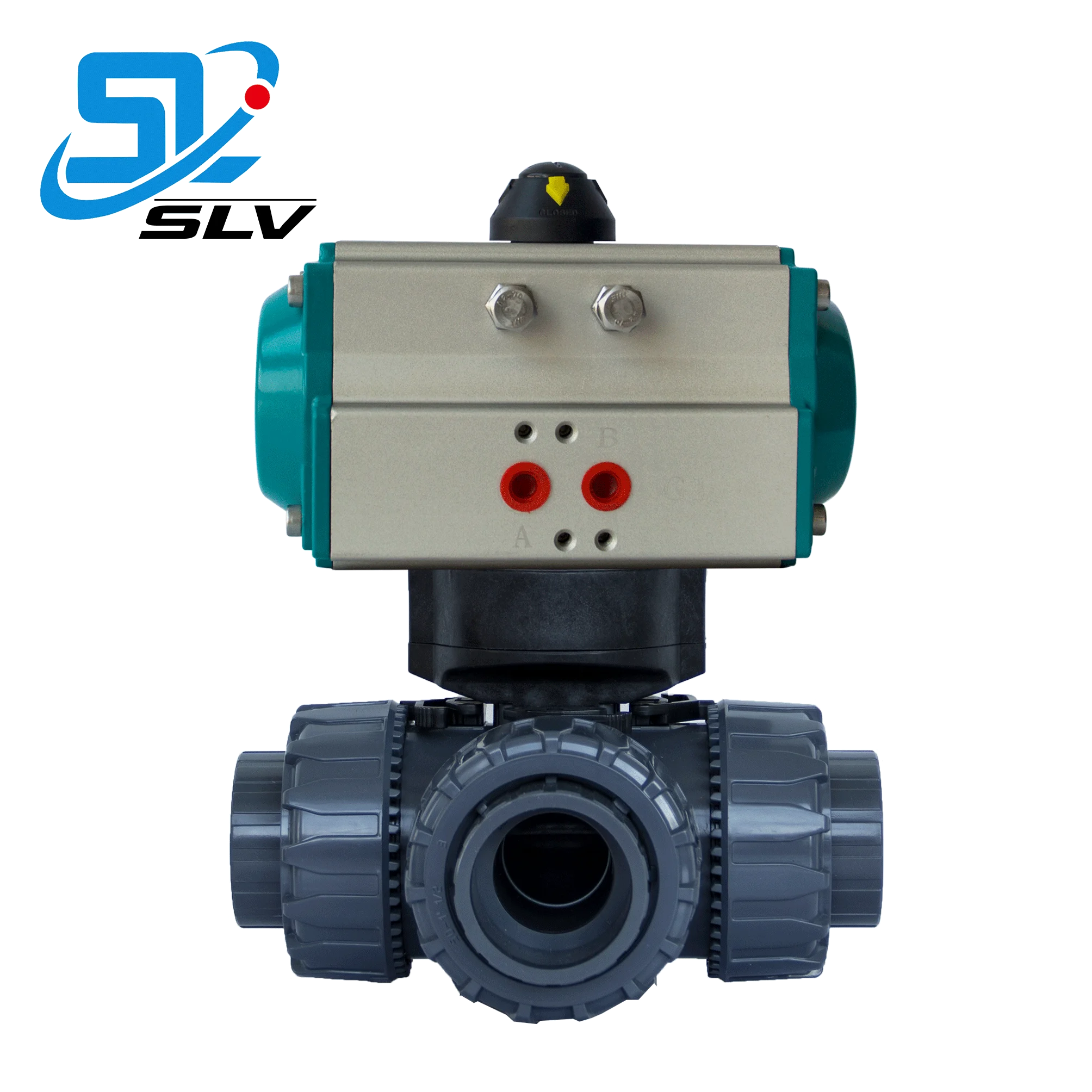 3/8" 1/2" 3/4" 1" 1 1/4" 1 1/2" 2" Pneumatic PVC CPVC UPVC PVDF PP PPH Union Three Way Ball ...