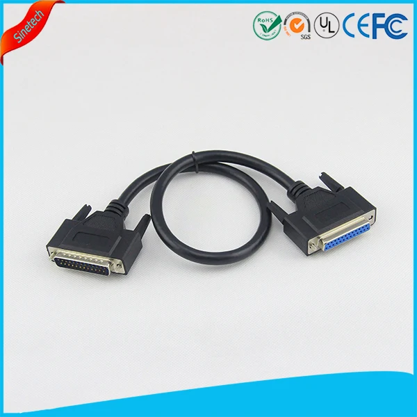 0.5M Black Male to Female DB37 Cable for Parallel Signal