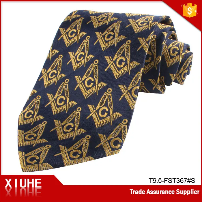 Wholesale Custom Silk Mens Freemason Tie Masonic Necktie Woven Custom ...