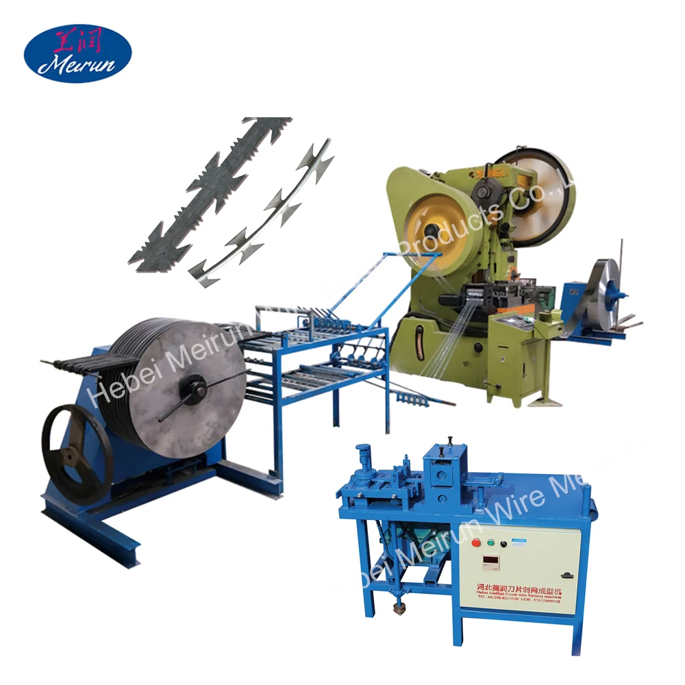 BTO,CBT Blade Type Automatic razor barbed wire making machine/razor ...