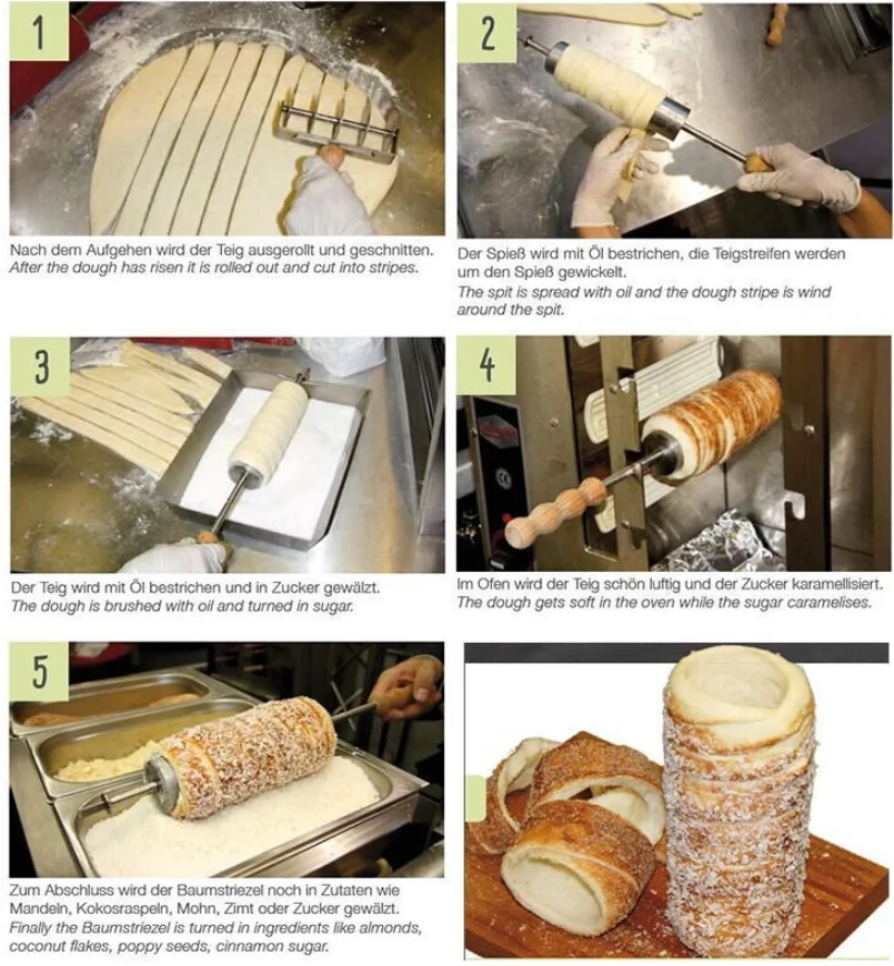 16 Sticks Top Selling Original Doughnut Cone Chimney Bread Machine ...