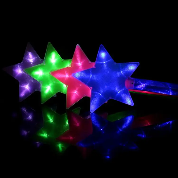 Hot Sale Concert Custom Colorful Star Shape Flashing Led Light Stick ...