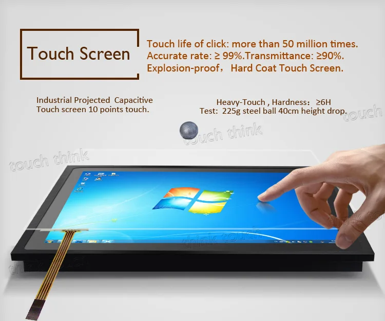 8 Inch Industrial Touchscreen Monitor With Metal Case,Ip65 Touchscreen ...