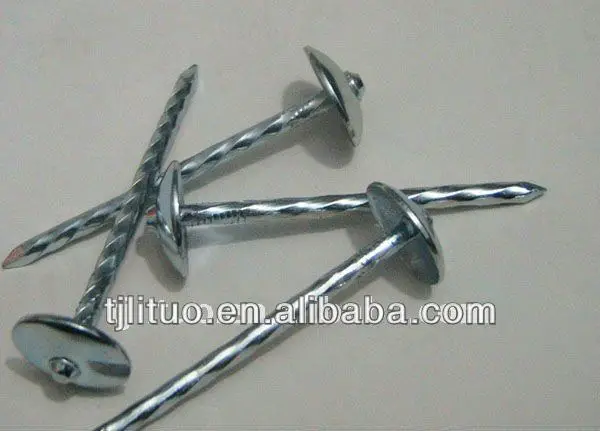 Factory Umbrella Head Roofing Nails with Black Rubber Washer