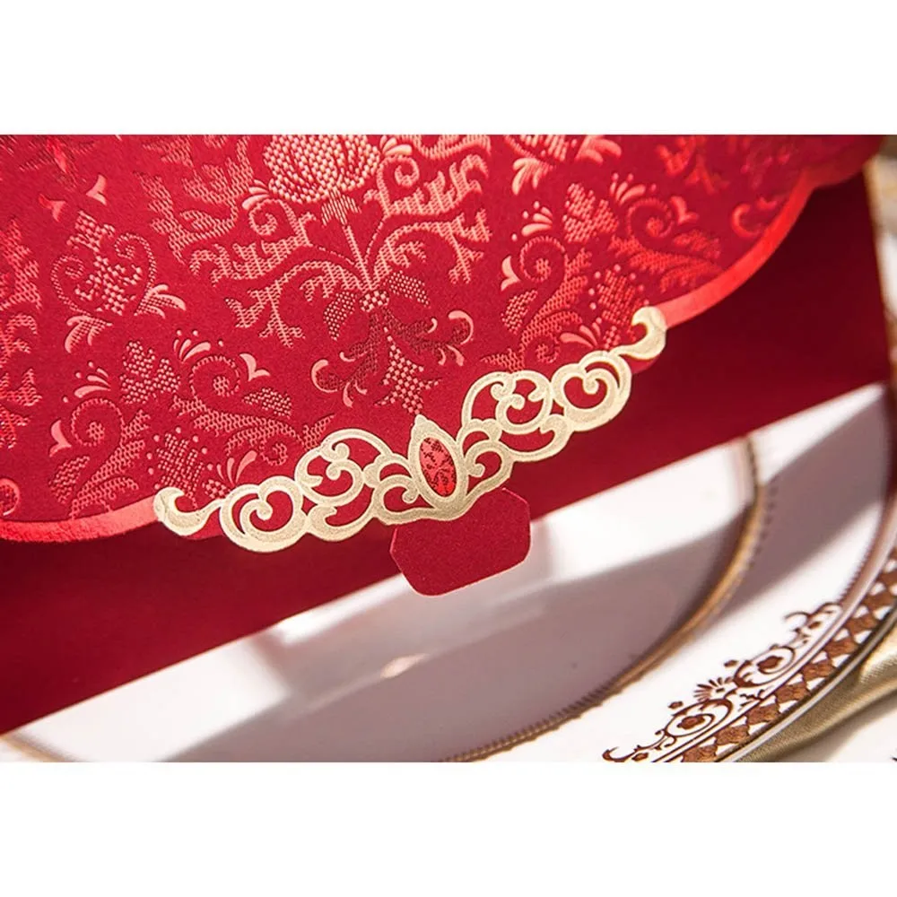 Elegant Custom Design Red Packet Envelope - Lucky Red Wedding Envelope