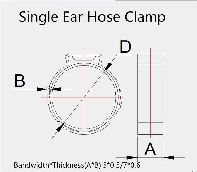 Stainless Steel Stepless Single Ear Hose Clamp - Buy High Quality ...