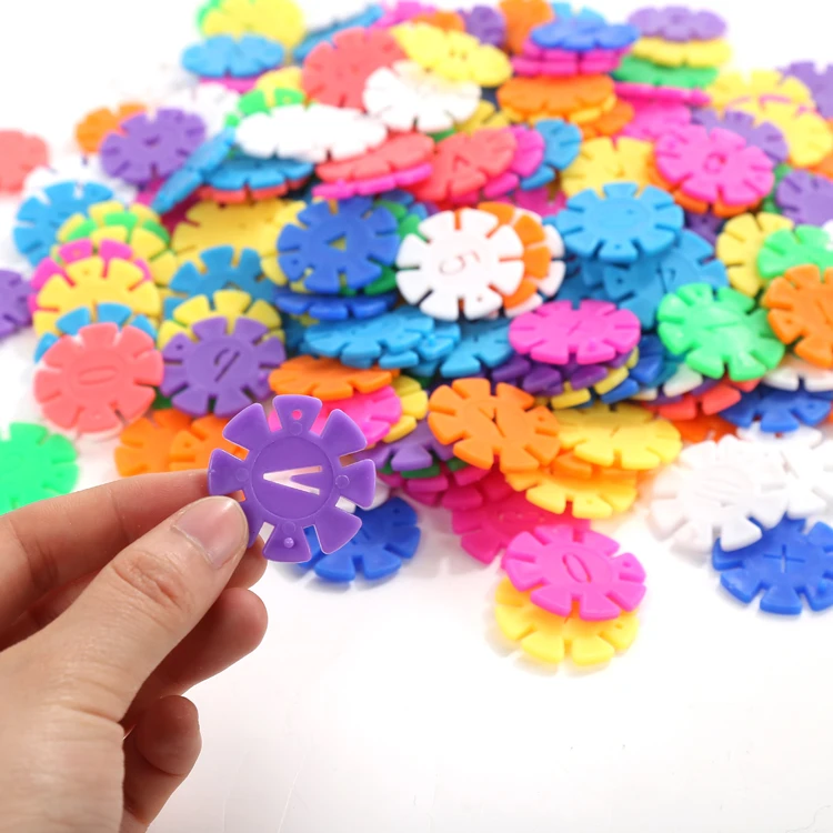 Kids Educational Toy Snow Flakes Building Block Snowflake Building ...