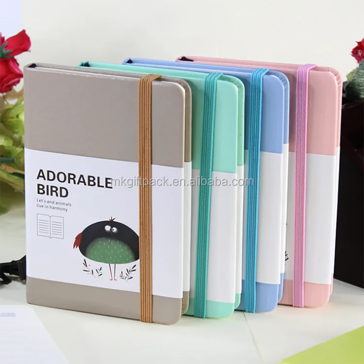 Customized Elastic Strap Band Hardcover A6 Paper Journal Printing - Buy ...
