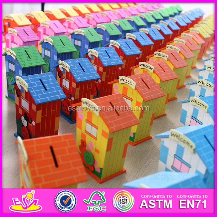 New Wooden Saving Box For Kids,Wooden Toy Money Saving Box For Children ...