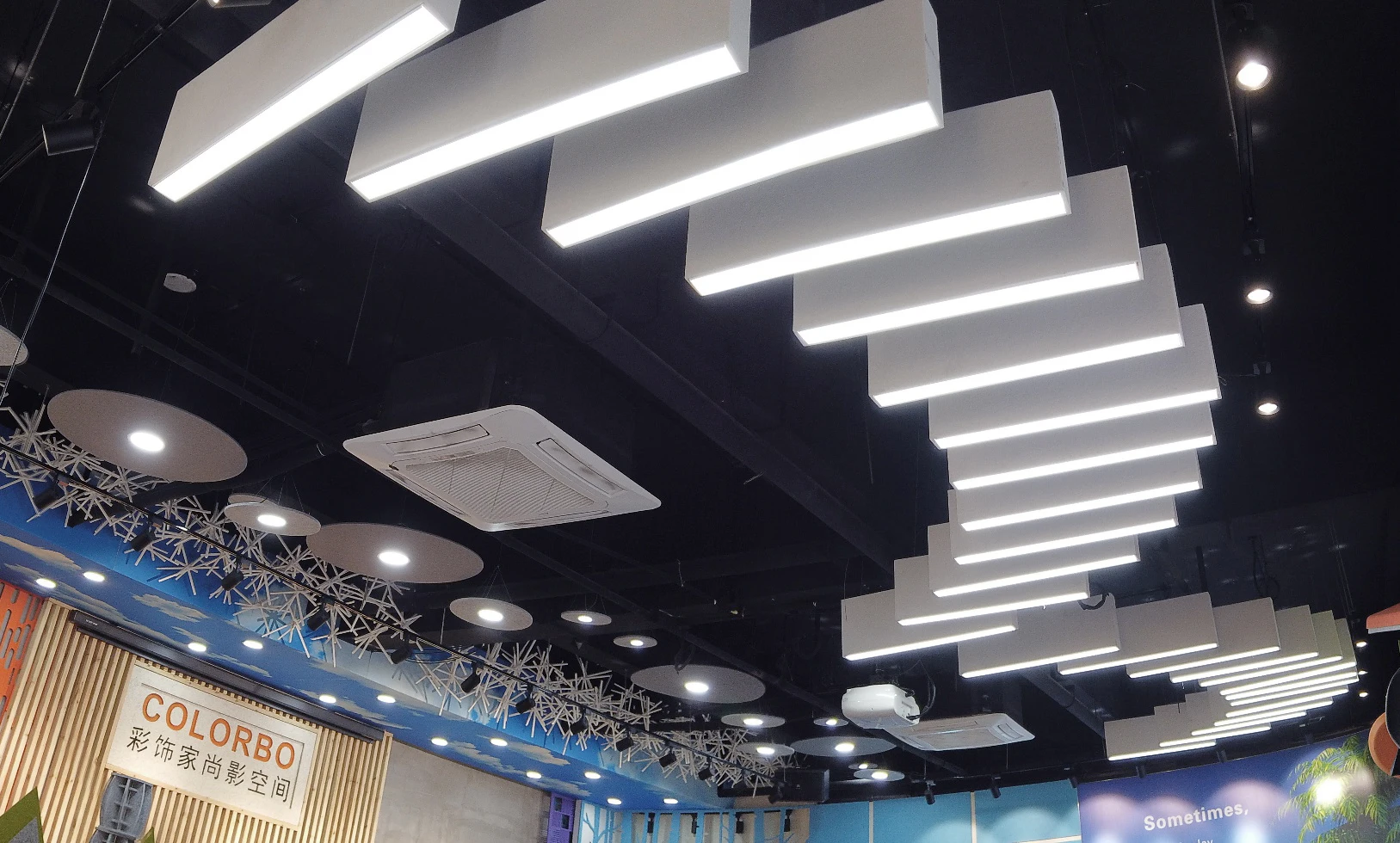 12mm Ceiling Board Polyester Fiber Acoustic Clouds for Art Gallery