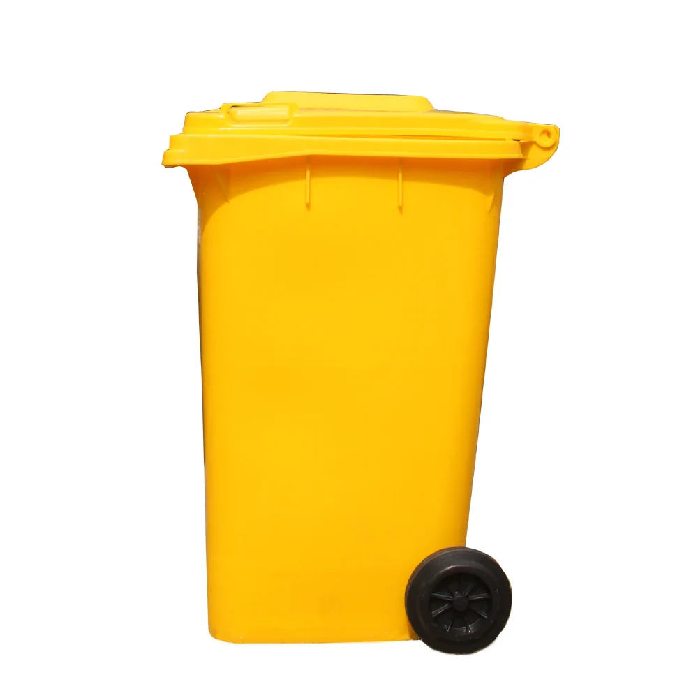 Yellow Medical Dustbin 120 Liter Waste Bin Garbage Hospital Waste Bin ...