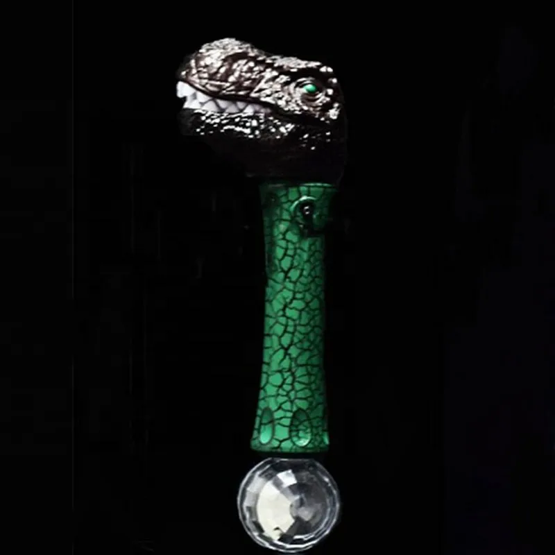 Led Light Up Dinosaur Wand Growling Sound Spinning Flashing Dome With ...