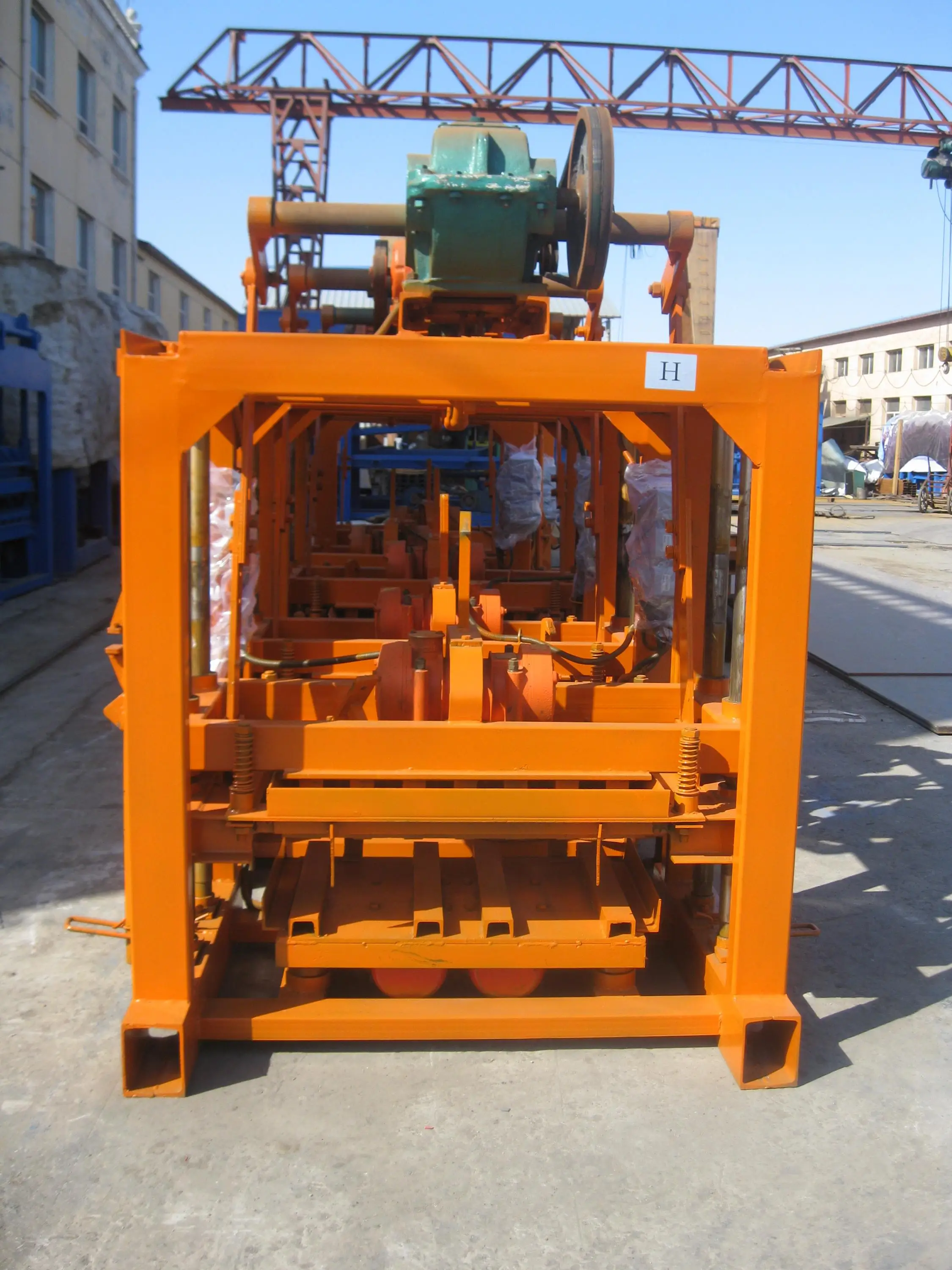 Small Manual Mobile Block Making Machine Qtj4-40 Hollow Cement Brick ...