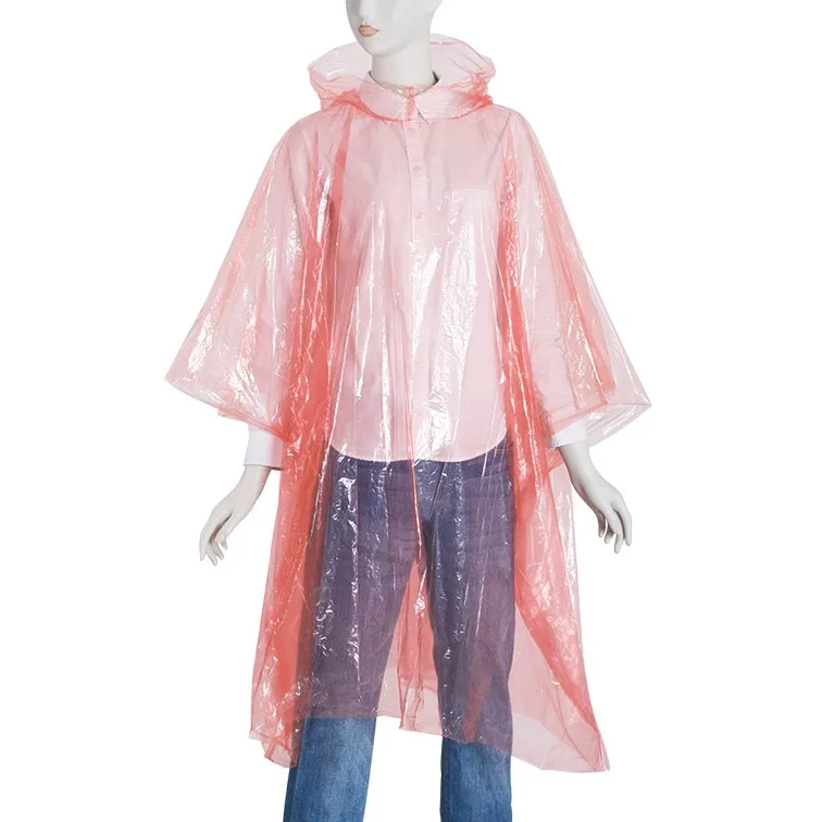 Clear Waterproof Hooded Rain Plastic Pe Poncho - Buy Poncho,Clear Pe ...
