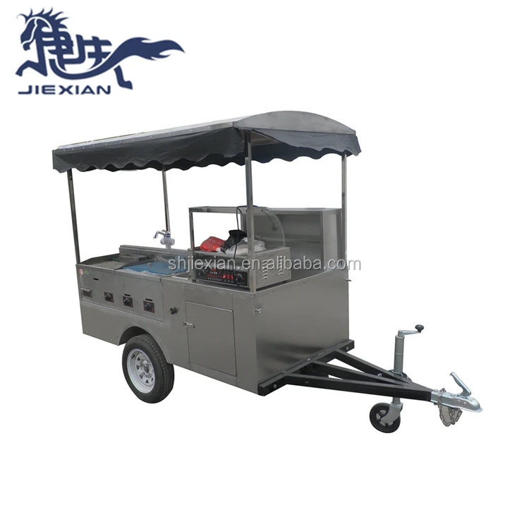 Jx-hs200d Factory Price Mobile Hot Dog Cart With Grill And Refrigerator ...