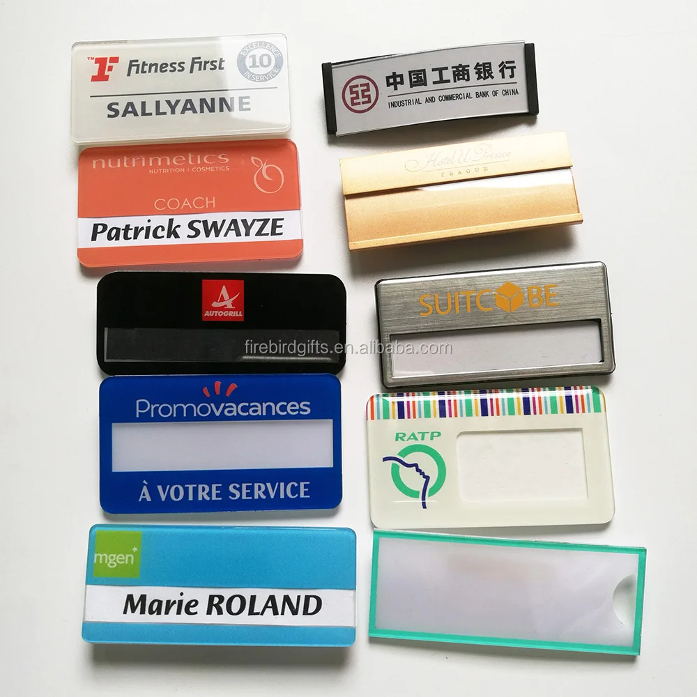 Custom Identification Changeable Reusable Magnetic Waiter Clothing ...