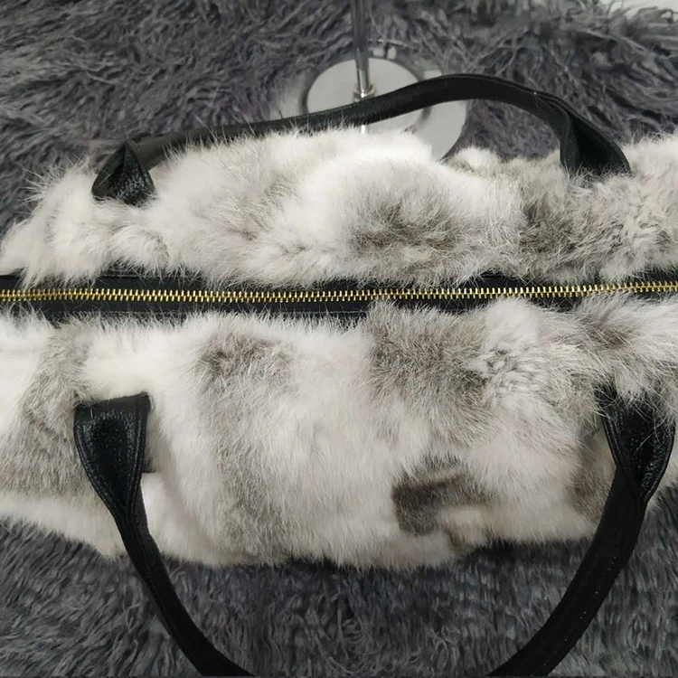 New Design Ladies Genuine Rabbit Fur Tote Hand Bag - Buy Fur Tote Bag ...