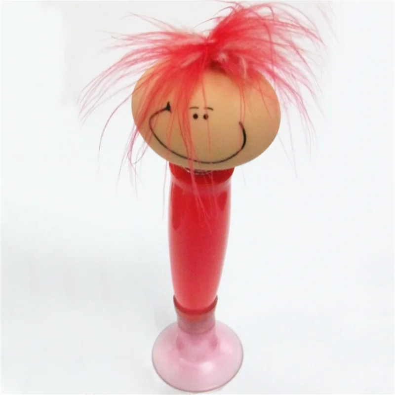 Custom 3d Smiley Bobble Head Pen,Funny Bobble Head Pen With Feather ...