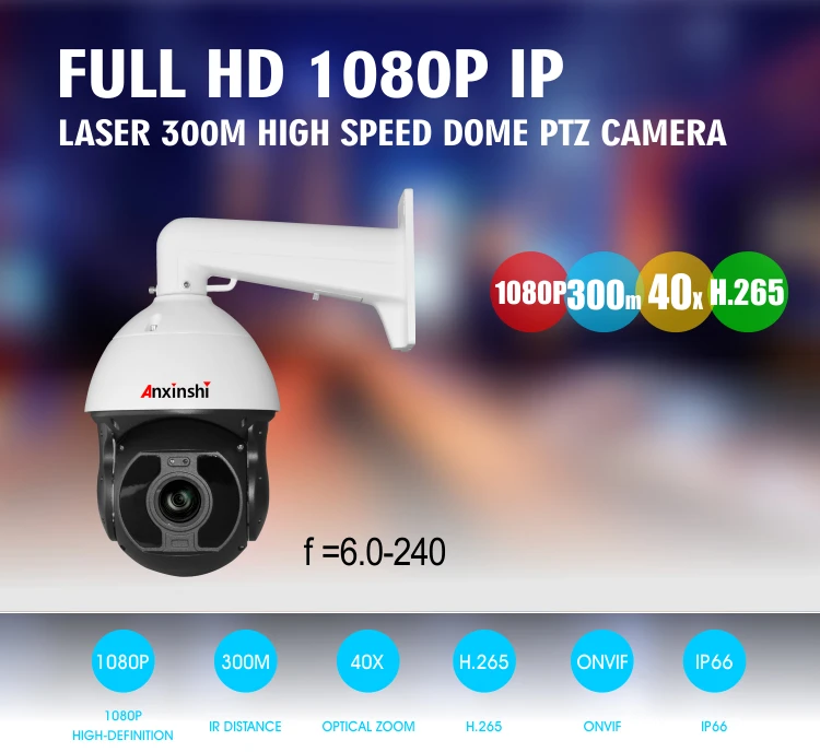 Sony New IMX385 Laser Camera - 300m Night Vision 40x Zoom