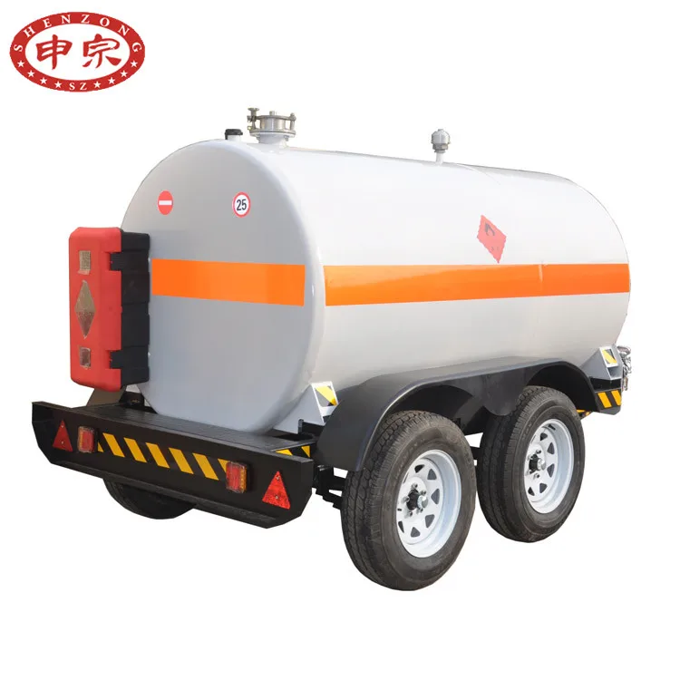 2500l Diesel Fuel Tank Trailer Small Mobile Tractor Tanker Trailer ...