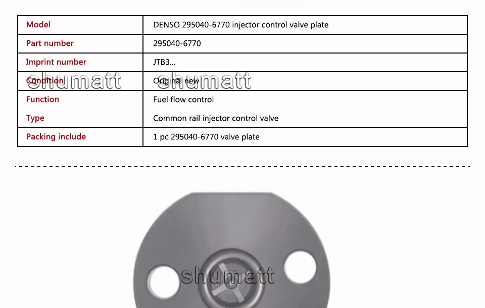 Genuine New Common Rail 295040-6770 Control Valve Diesel Injector ...
