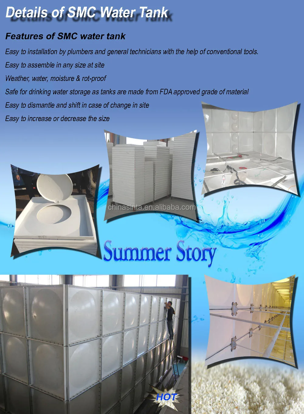 FRP Water Tanks - Durable Storage Solutions for Drinking Water