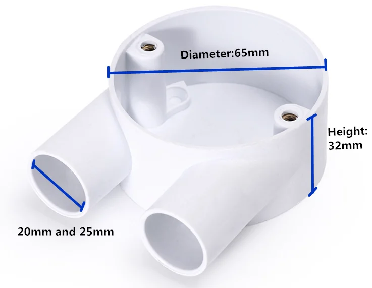 Welding Connection And Equal Shape Pvc Round Junction Box With Oem ...