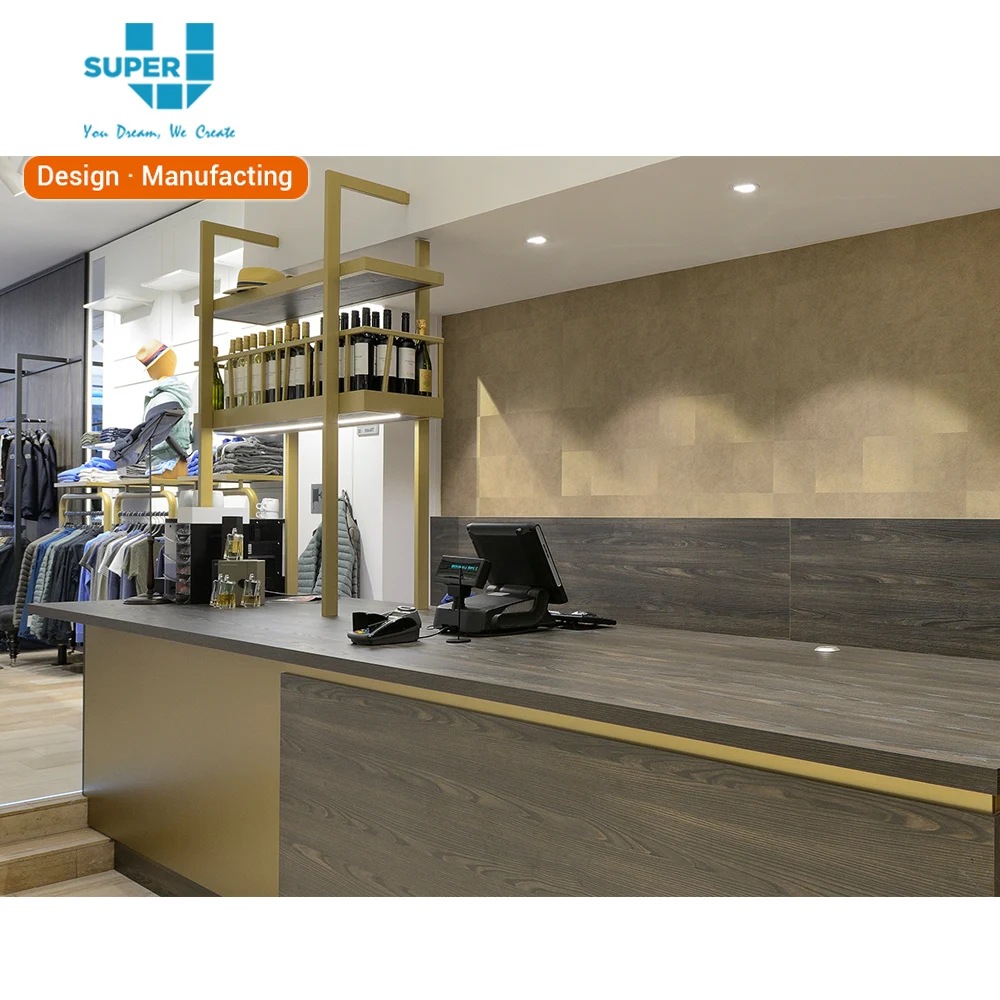 Retail Clothing Wood Shop Counter Design For Garment Store - Buy Shop ...