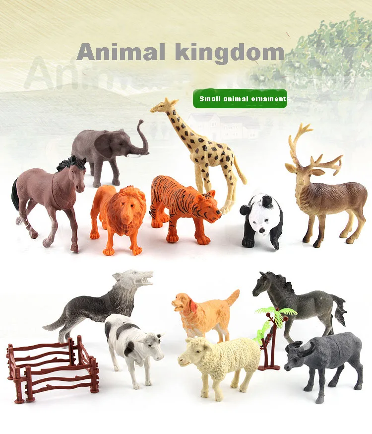 Mini Figure Animal Model For Kids Wildlife Model Toys Farm Toy For ...
