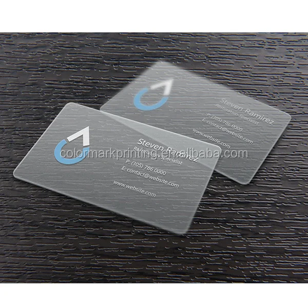 Custom Transparent Plastic PVC Cards - Business Printing