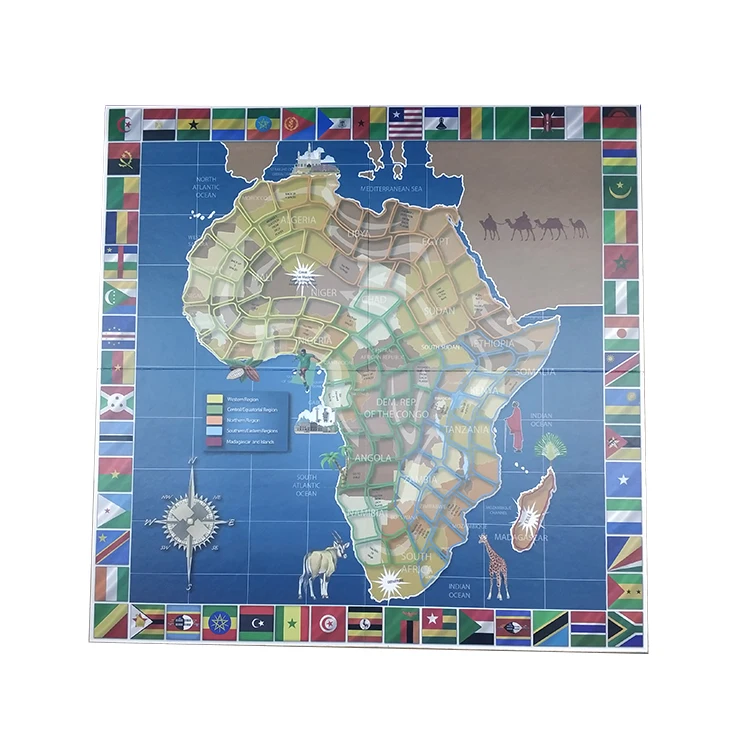 Africa Map Cardboard Board Game For Kids - Buy Cardboard Board Game ...