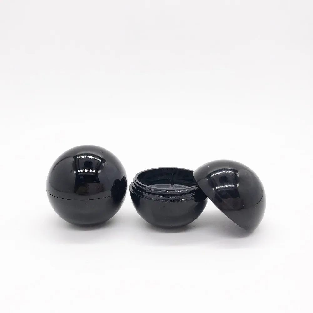Wholesale Custom Plastic Empty Round 7g Black Ball Shape Lip Balm ...
