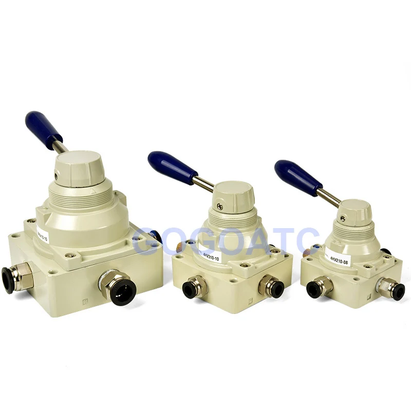 3 Port Push Button Spring Return Pinned Lever Air Pilot Operator Manual ...