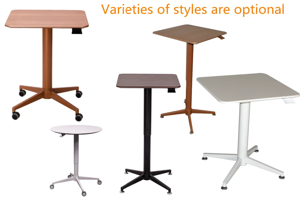 Single Column Height Adjustable Gas Spring Lift Laptop Desk