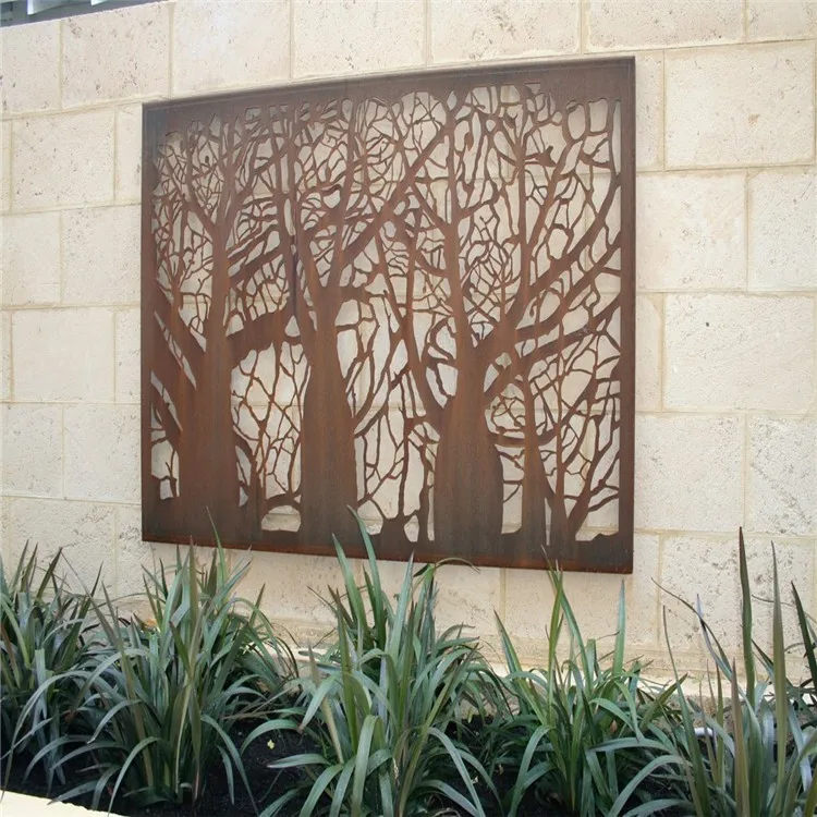 Corten Steel Laser Cut Screens Wall Art - Durable & Stylish