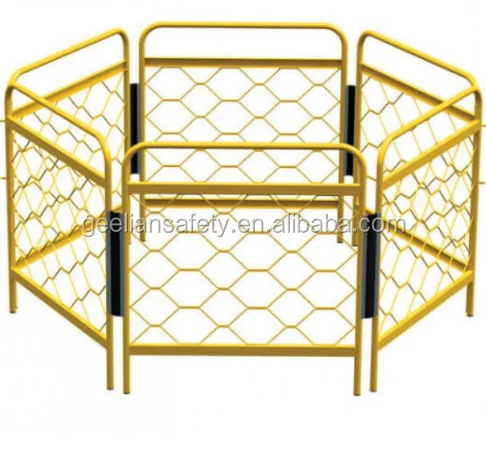 Space Saving Yellow Pedestrian Manhole Guards/Pit Guard/Barrier ...