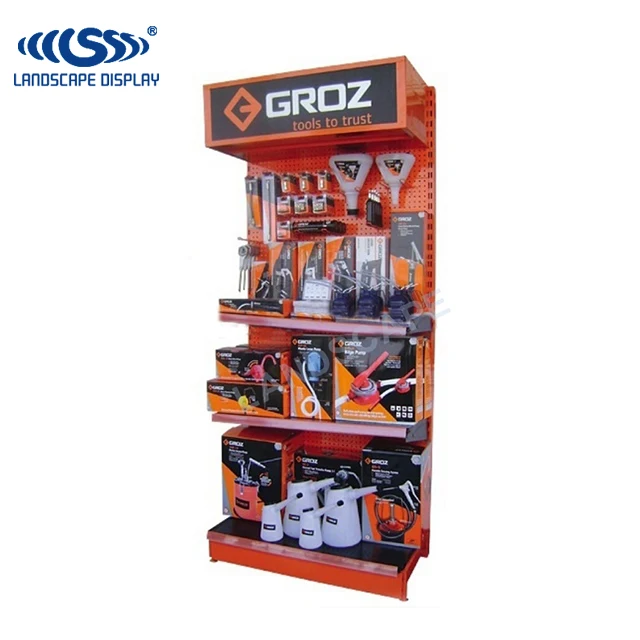 Floor Standing Metal Retail Display Rack For Power Tools / Power Tool ...