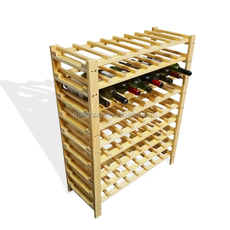 64 Bottles Commercial Table Wine Rack With Table Display Stand,64 ...