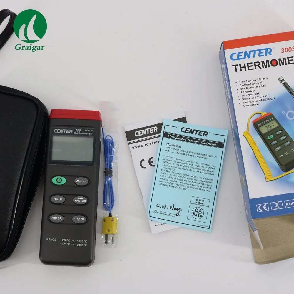 Center300 Digital Thermometer K Type Thermometer With Pc Interface ...