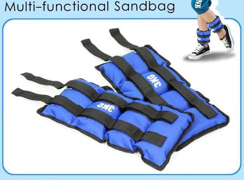Adjustable Ankle Wrist Sand Sack Weight Straps for Gym Training