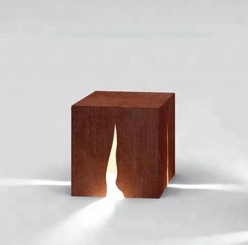 Rust Corten Steel Bollard Post With Base Plate - Buy Landscape Lighting ...