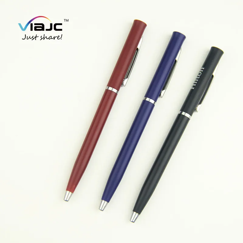 Promotional Hilton Ball Pens - Slim Plastic, Black Ink